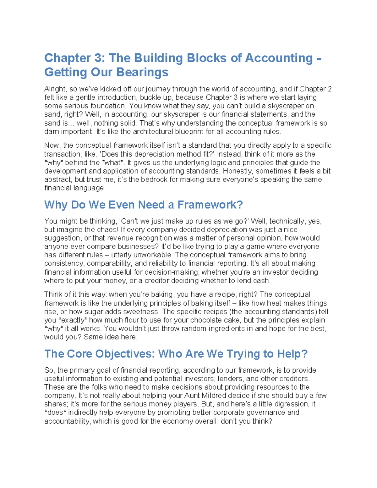 Chapter 3: Conceptual Framework Basics in Accounting - Studocu