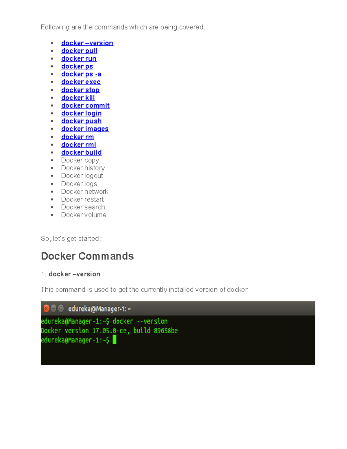 Basic Docker Commands Overview - NTNG - Studocu