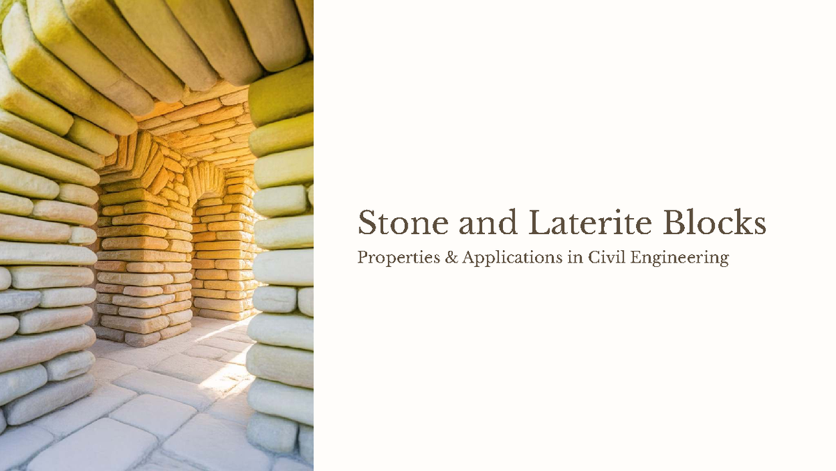 Stone and Laterite Blocks: Properties & Applications in Civil Engg ...