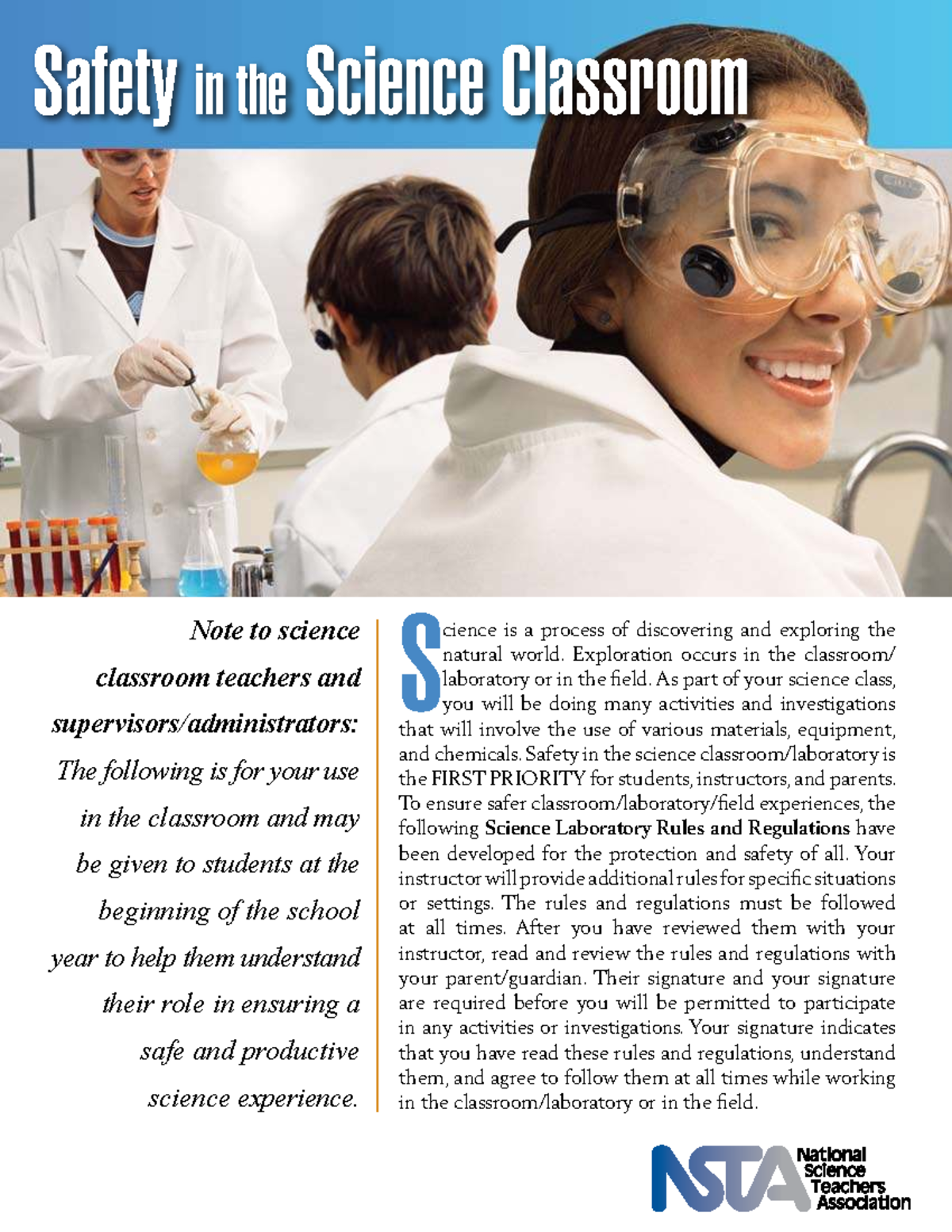 Safety Guidelines for Science Classroom (SCI 101) - Studocu