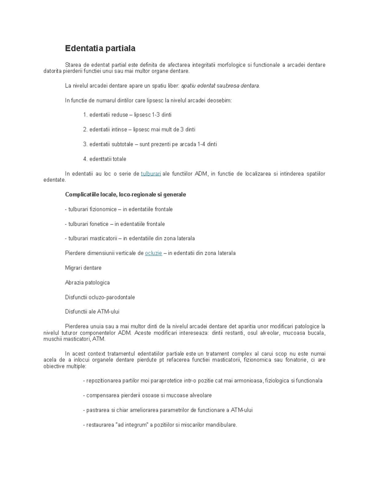 207959083-Edentatia-partiala - Edentatia partiala Starea de edentat ...