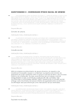 Questionári 1 - questionarios provas - QUESTIONÁRIO – SOCIOLOGIA DA ...