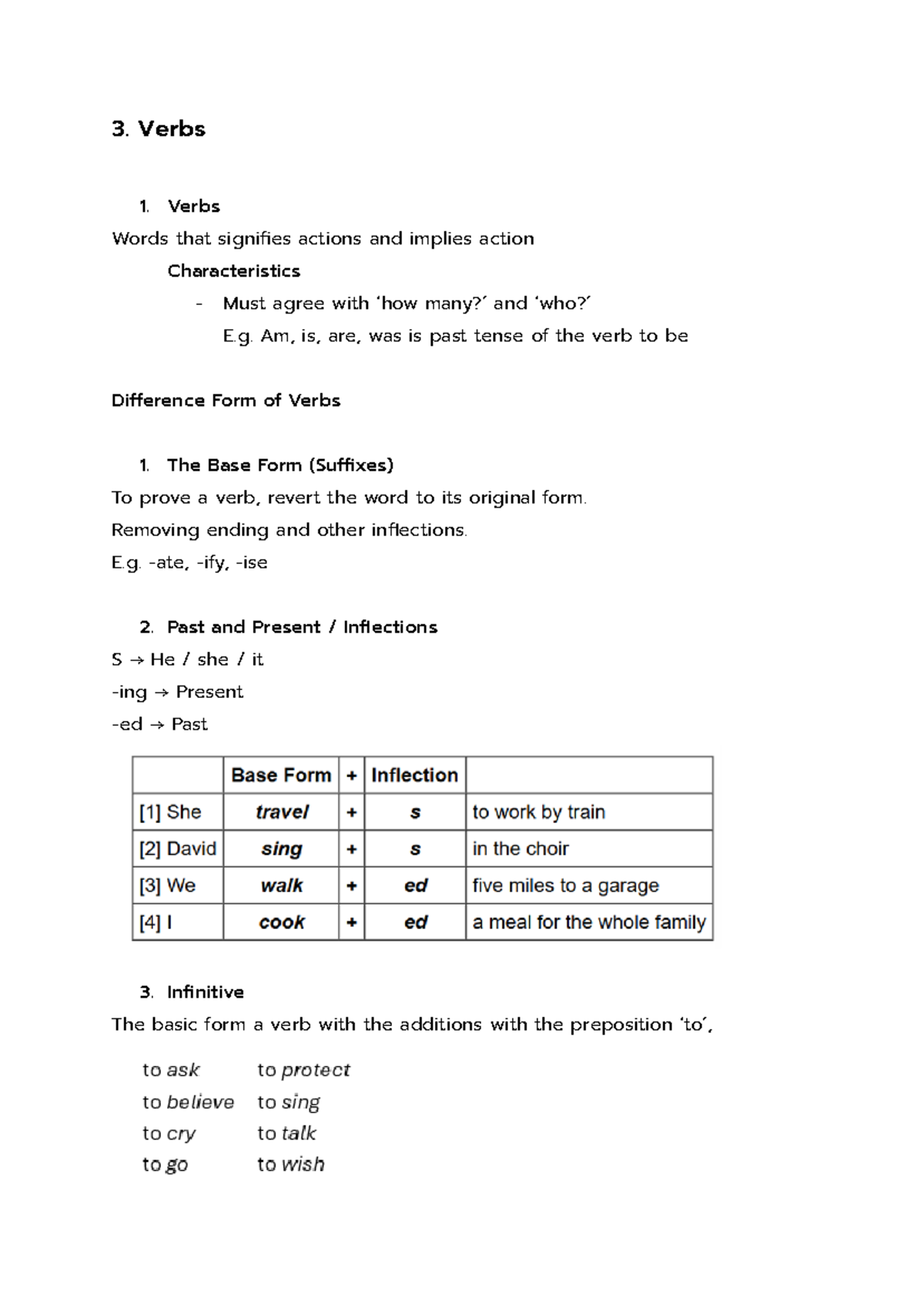 Grammar Notes 3 - Understanding Verbs and Their Functions - Studocu