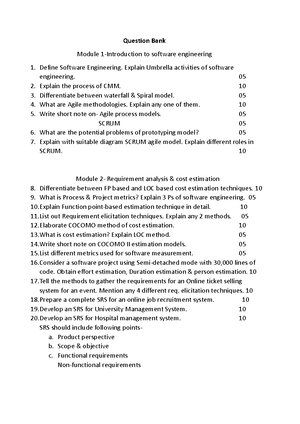 NLP IA-1 QB - Question bank - NLP IA-1 QB 5 Sensors and processors are used to take input and ...