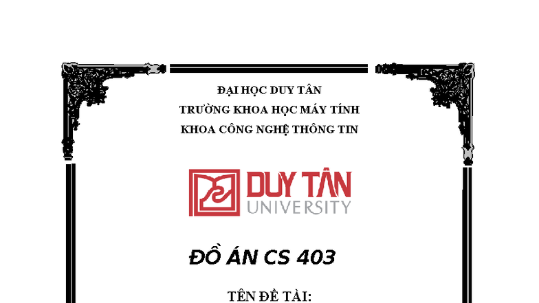 Đồ Án CS 403: Xây Dựng Website Quản Lý Khách Sạn - Studocu
