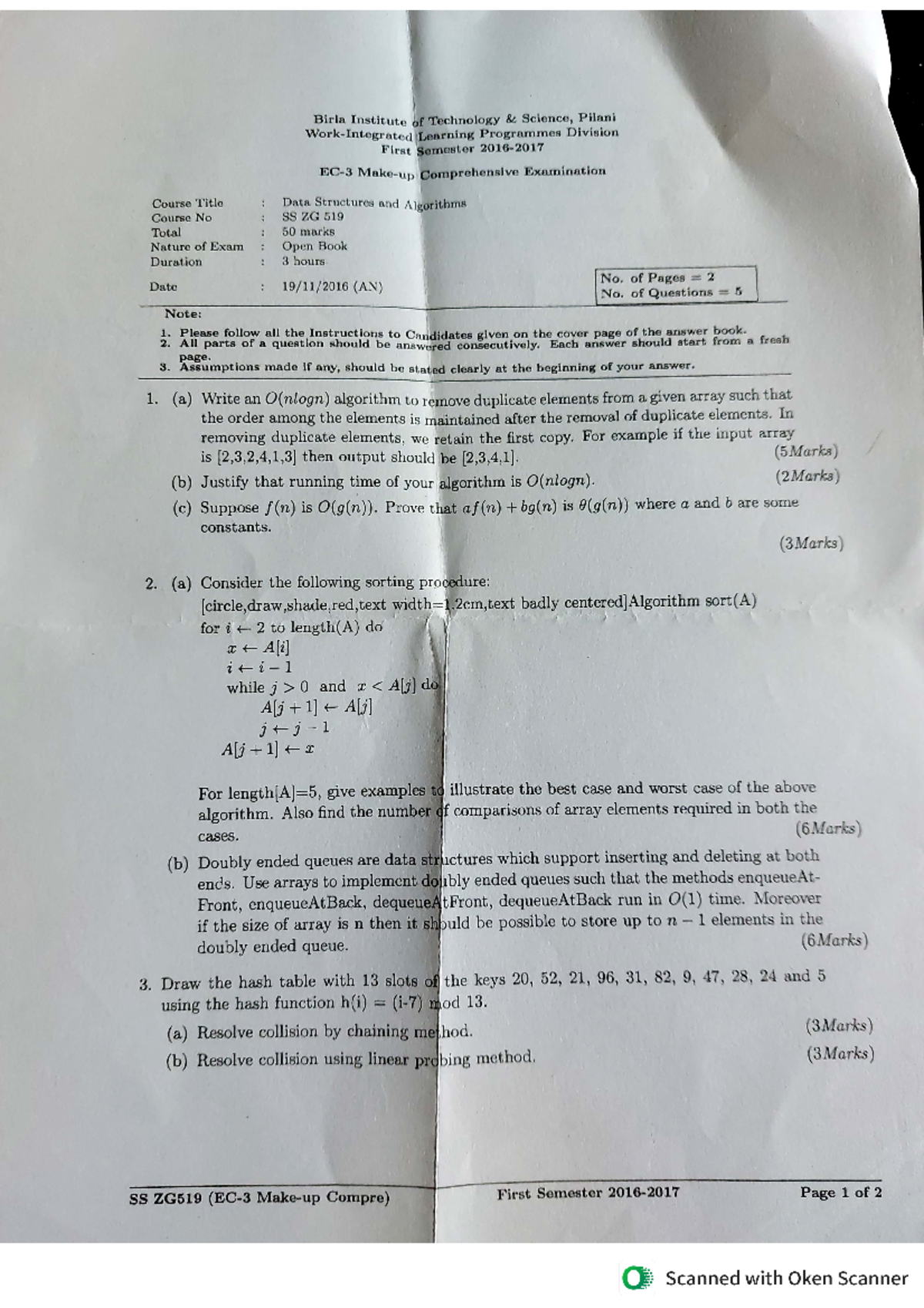 DSAD Paper Summary and Analysis - bbksbivubfid - Studocu