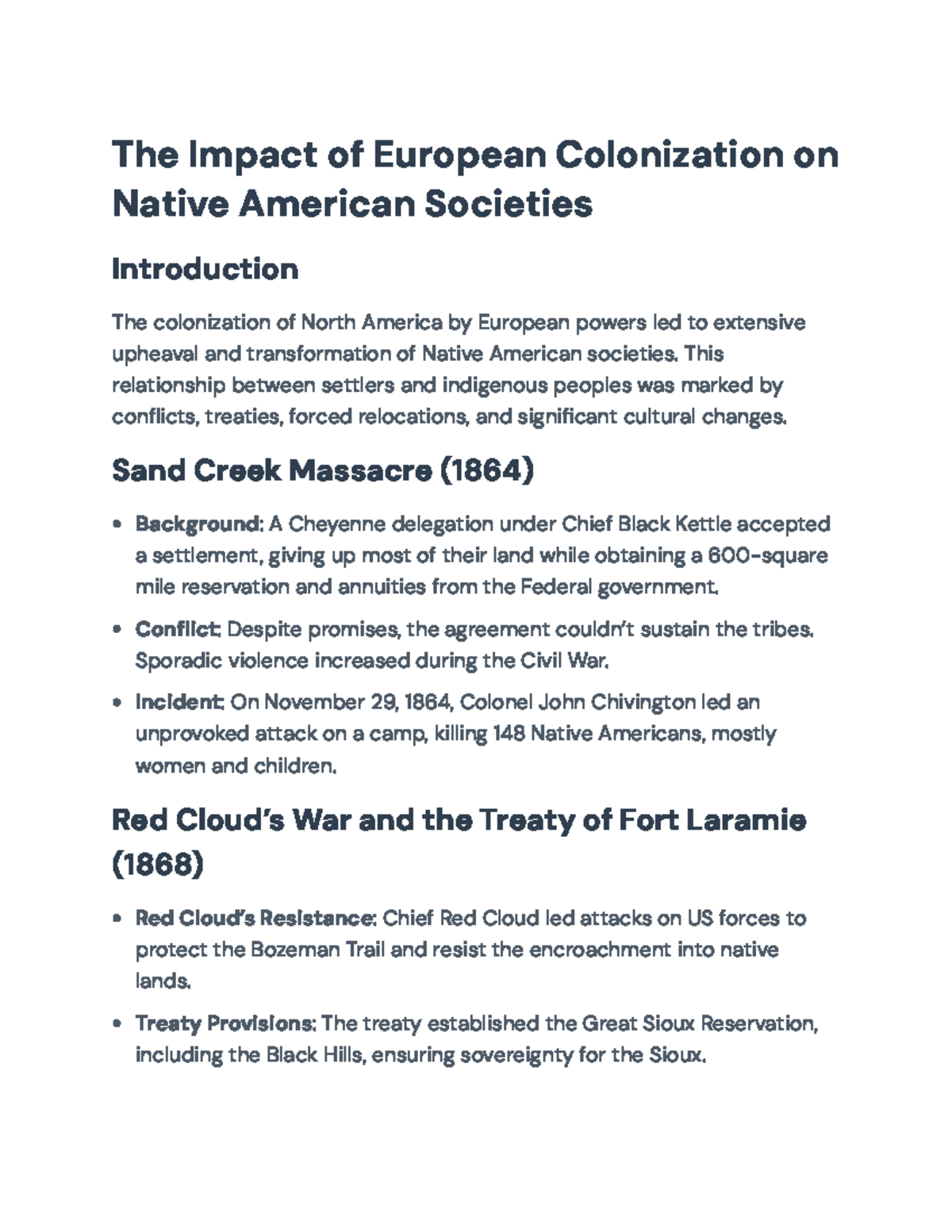 The Impact of European Colonization on Native American Societies - The ...