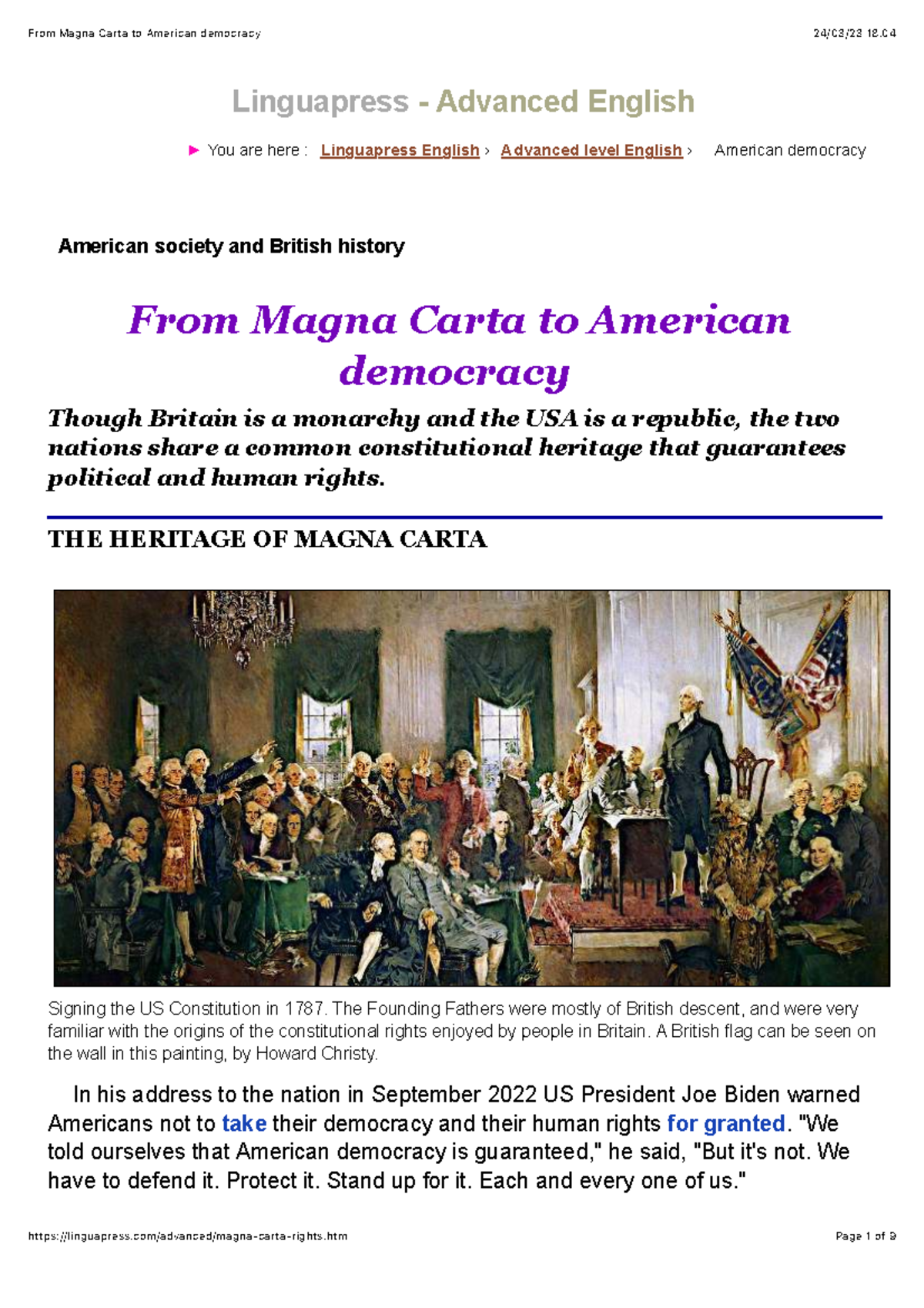 Magna Carta to American Democracy: Historical Connections and Impact ...
