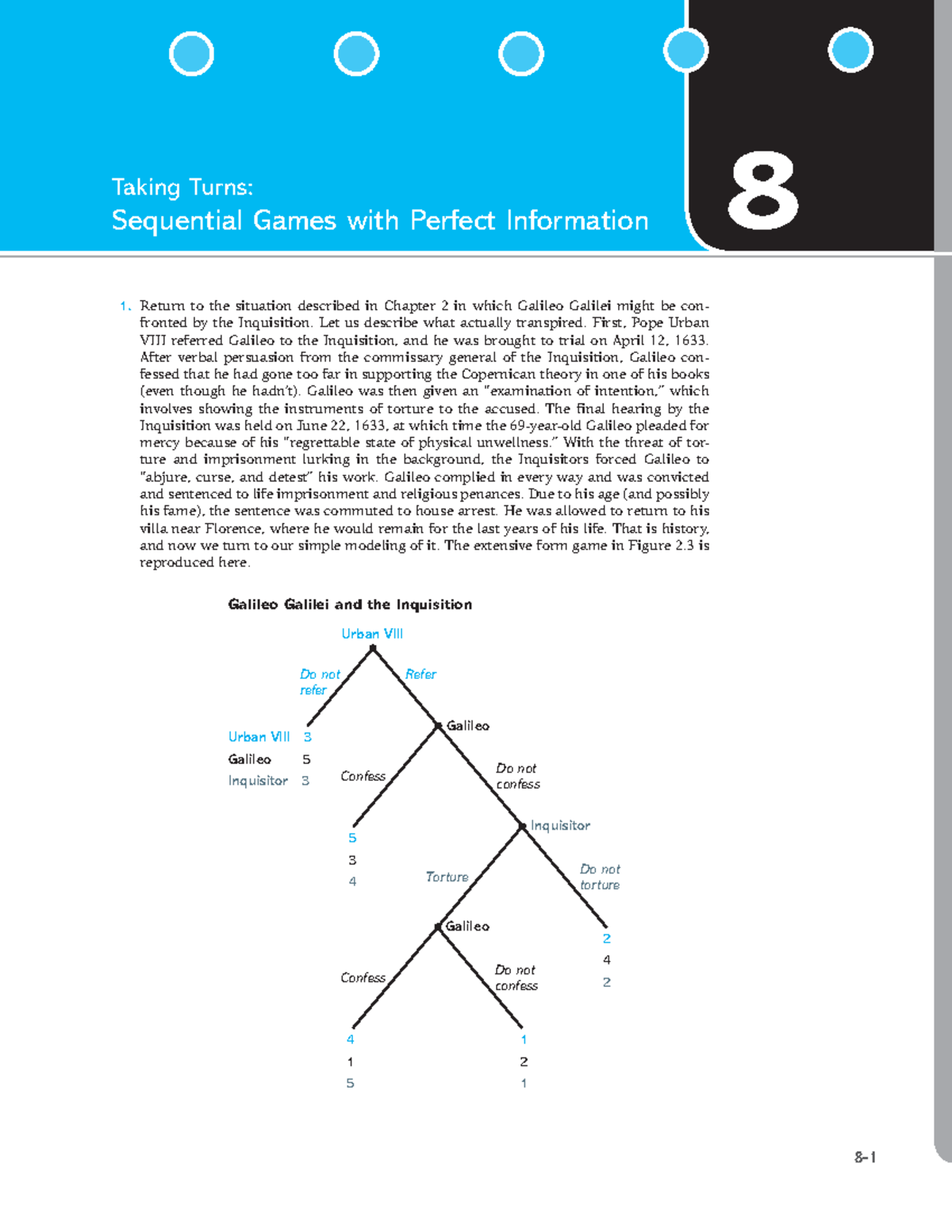 Chapter 8 Problem Set Solutions: Sequential Games and Nash Equilibria ...