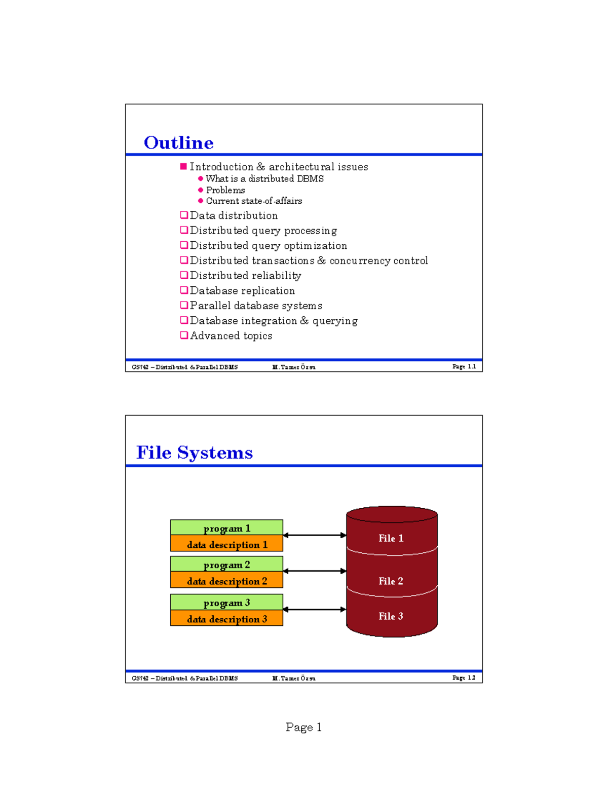 CS742 Introduction to Parallel and Distributed Database Systems - Studocu