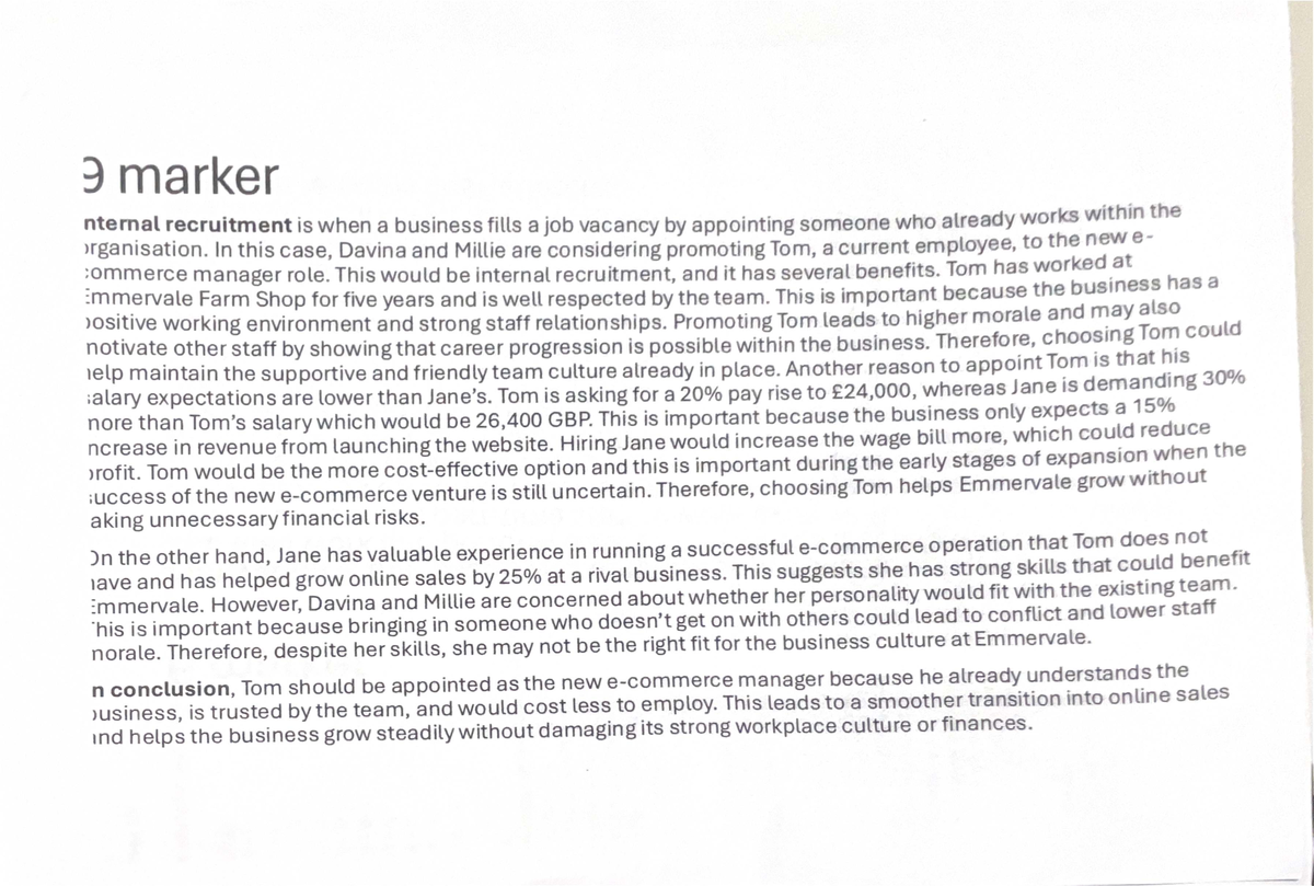 Internal Recruitment Case Study: Promoting Tom at Emmervale Farm Shop ...