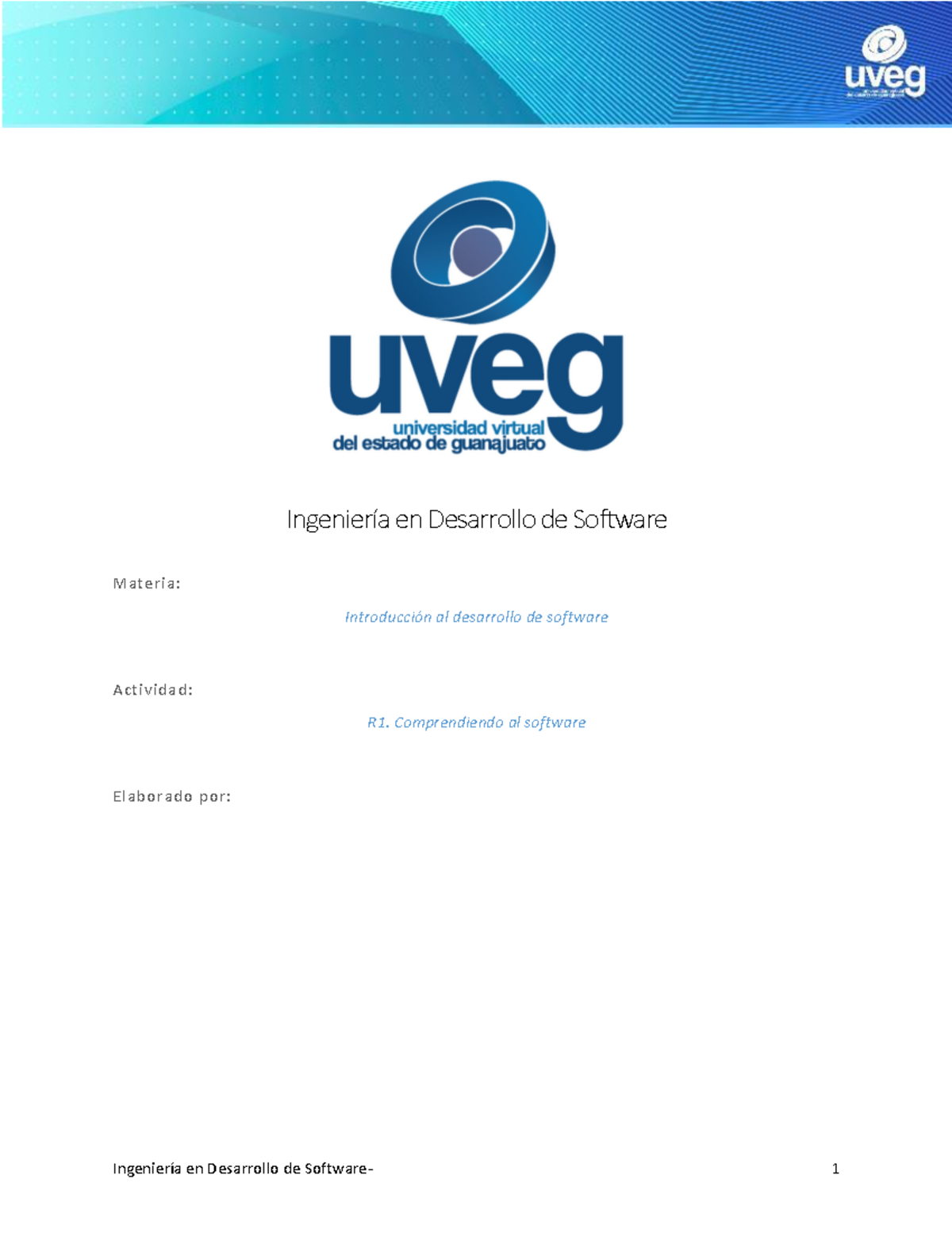 R1. Comparativa de Tipos de Software en Ingeniería de Sistemas - Studocu