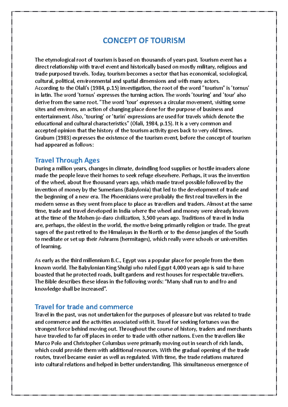 Historical Development of Tourism: From Ancient Times to Modern Trends ...