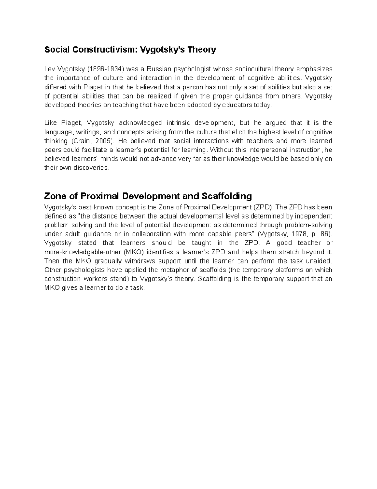 Social Constructivism: Vygotsky's Theory & Educational Implications ...