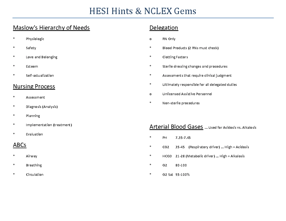 HESI RN OB 2 - Practice questions for the HESI OB exam. Try and do at ...