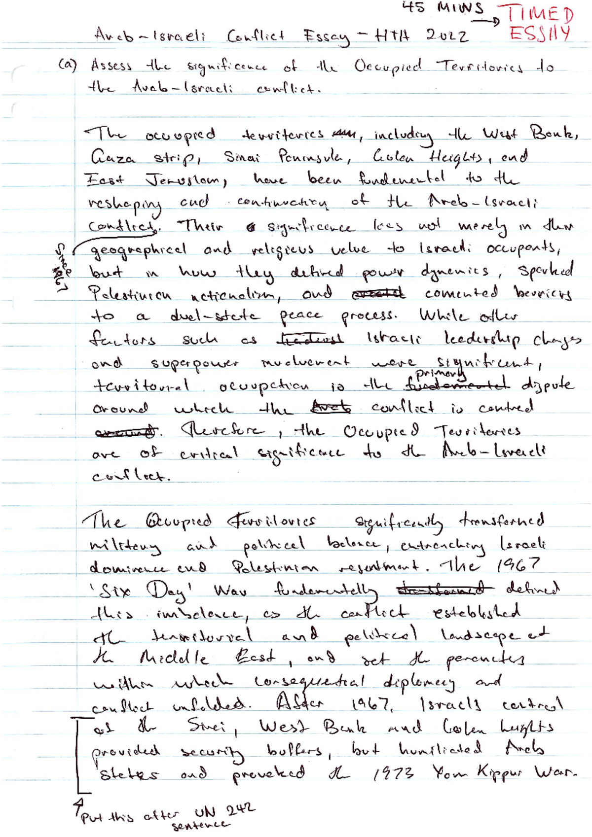 Occupied Territories Significance in the Israeli Conflict Essay HTH ...