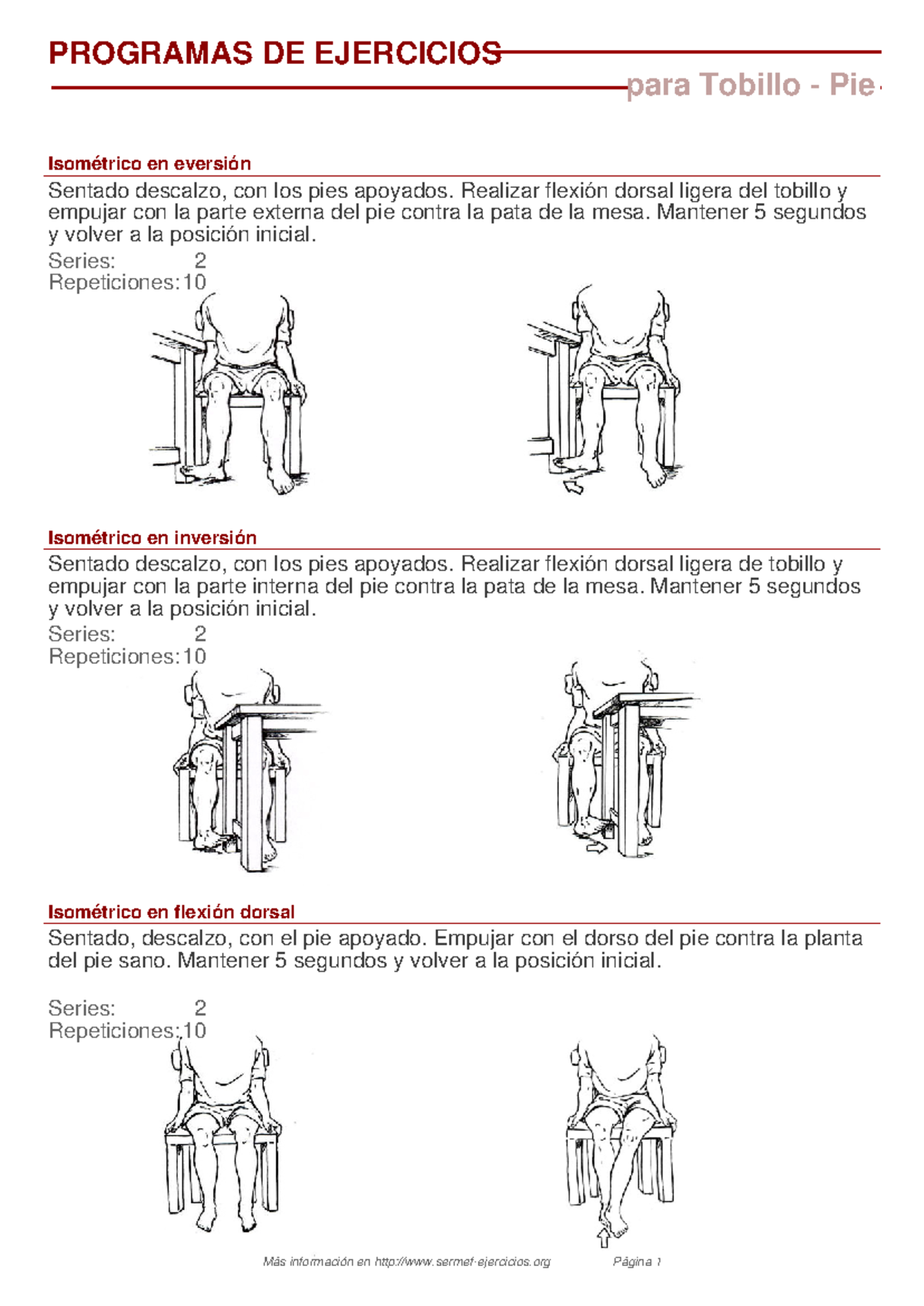 Programas De Ejercicios Para Tobillo Pie Fascitis Plantar 1