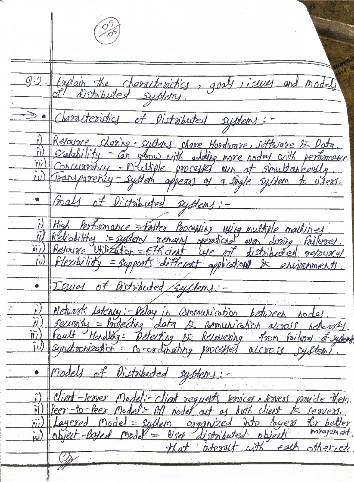 05 OS Assignment 02: Characteristics, Goals, Issues & Models of ...