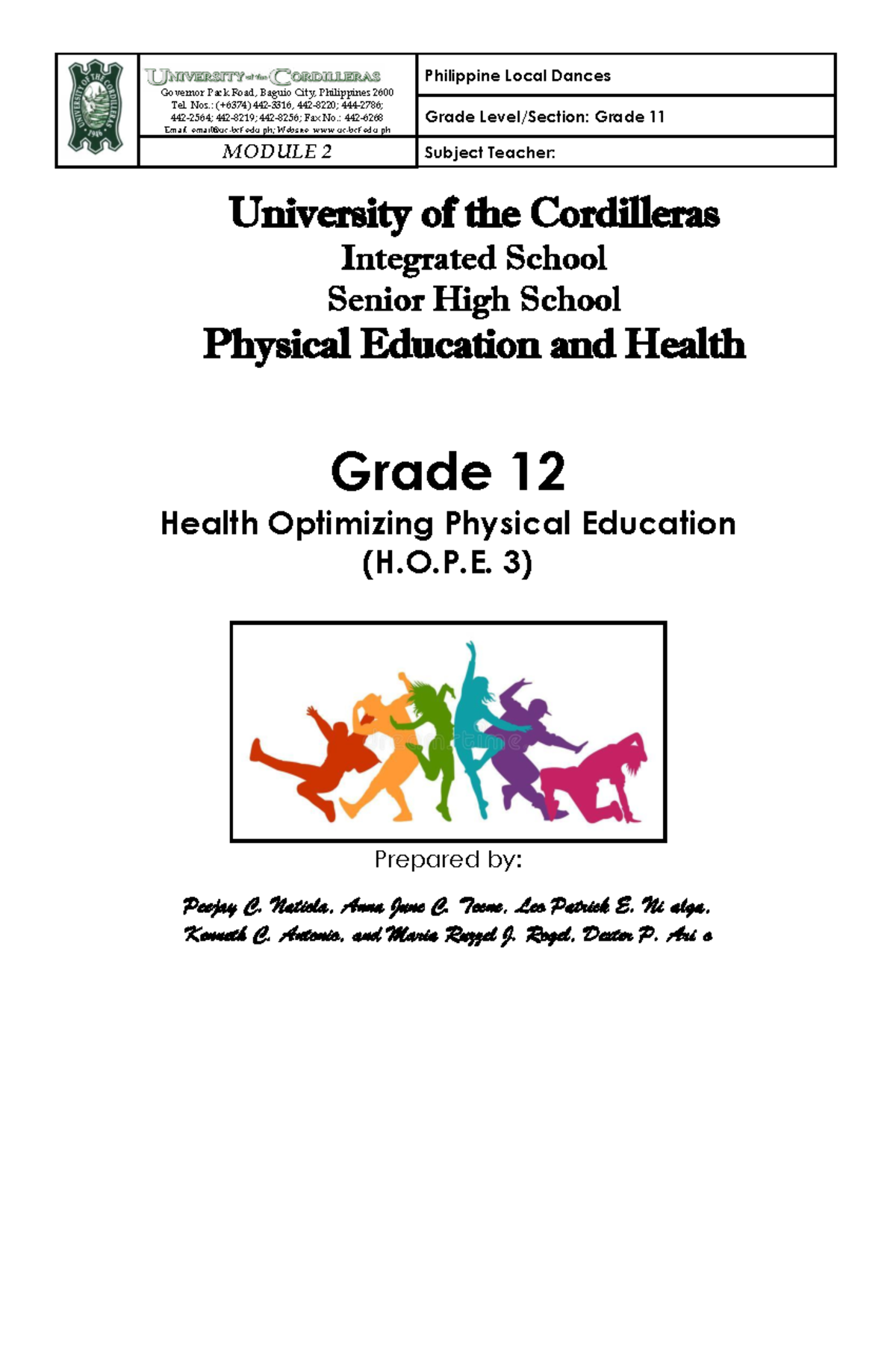 HOPE 3a Dance Module 2: Safety & Health Benefits of Dance - Studocu