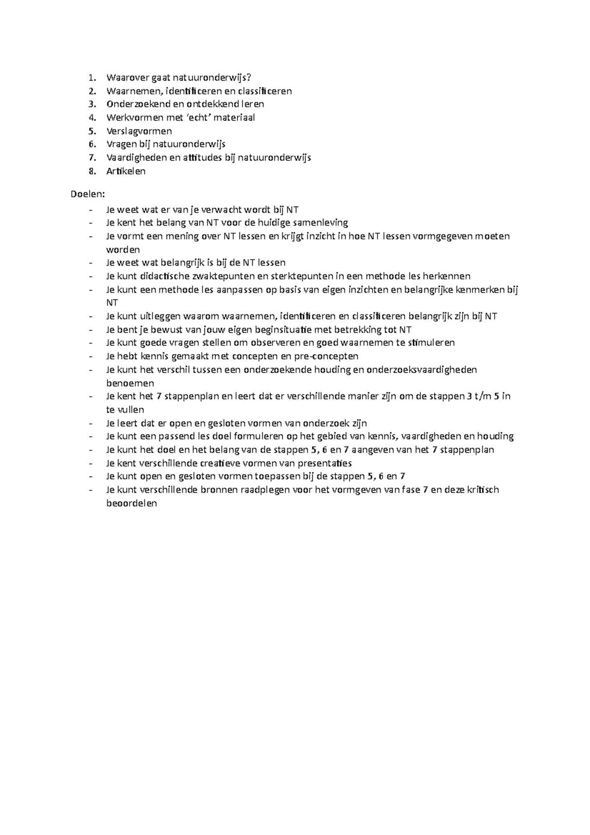 Nt poging 1 - Samenvatting van Praktische Didactiek Natuuronderwijs ...