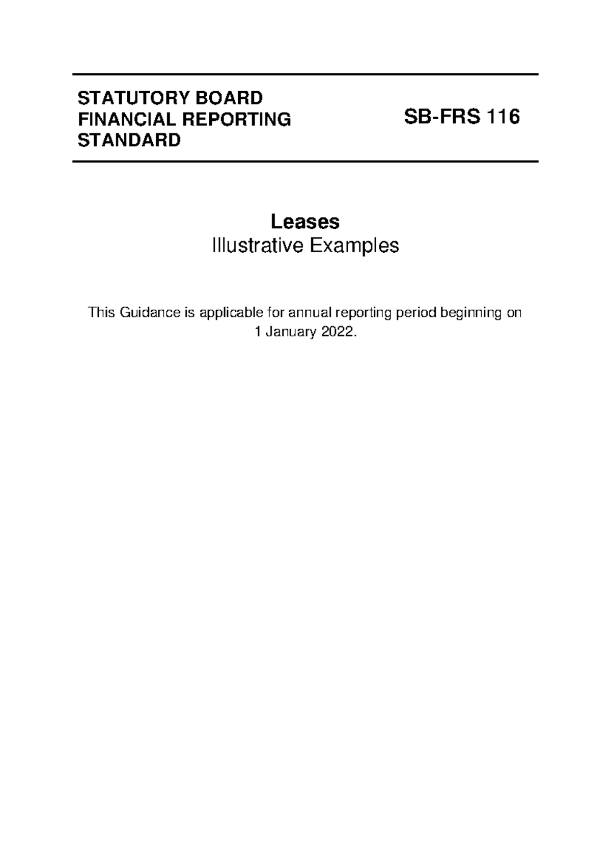 SB-FRS 116 (2022) - Guidance and Examples for Lease Accounting - Studocu