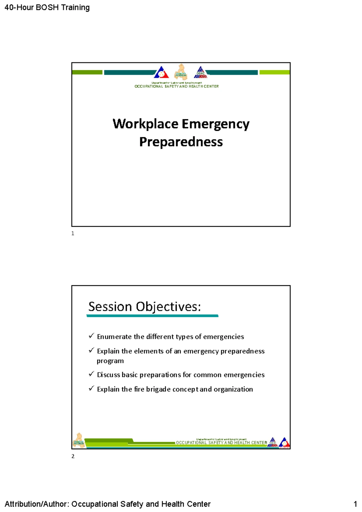OSH Program Template - Occupational Health and Safety - BOSH ...