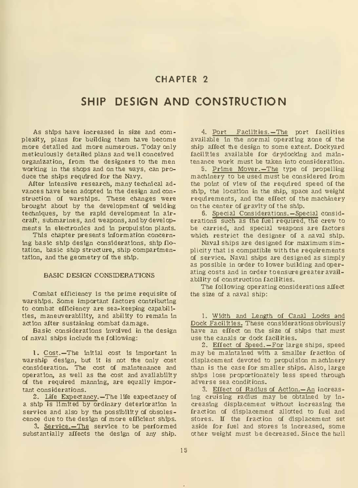 Principles of Naval Engineering: Ship Design & Construction (Chapter 2 ...