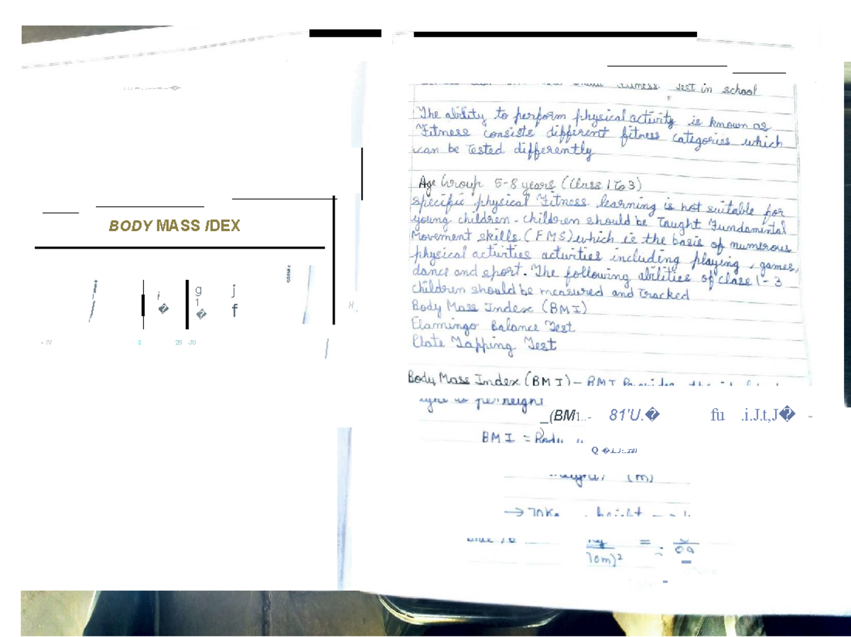 P.Ed Practical File: Body Mass Index & Hypertension Analysis - Studocu
