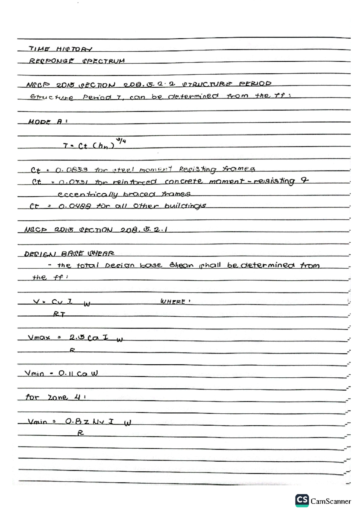 EE Reviewer Notes - TIME HISTORY RESPONSE SPECTRUM NSCP 2015 SECTION ...