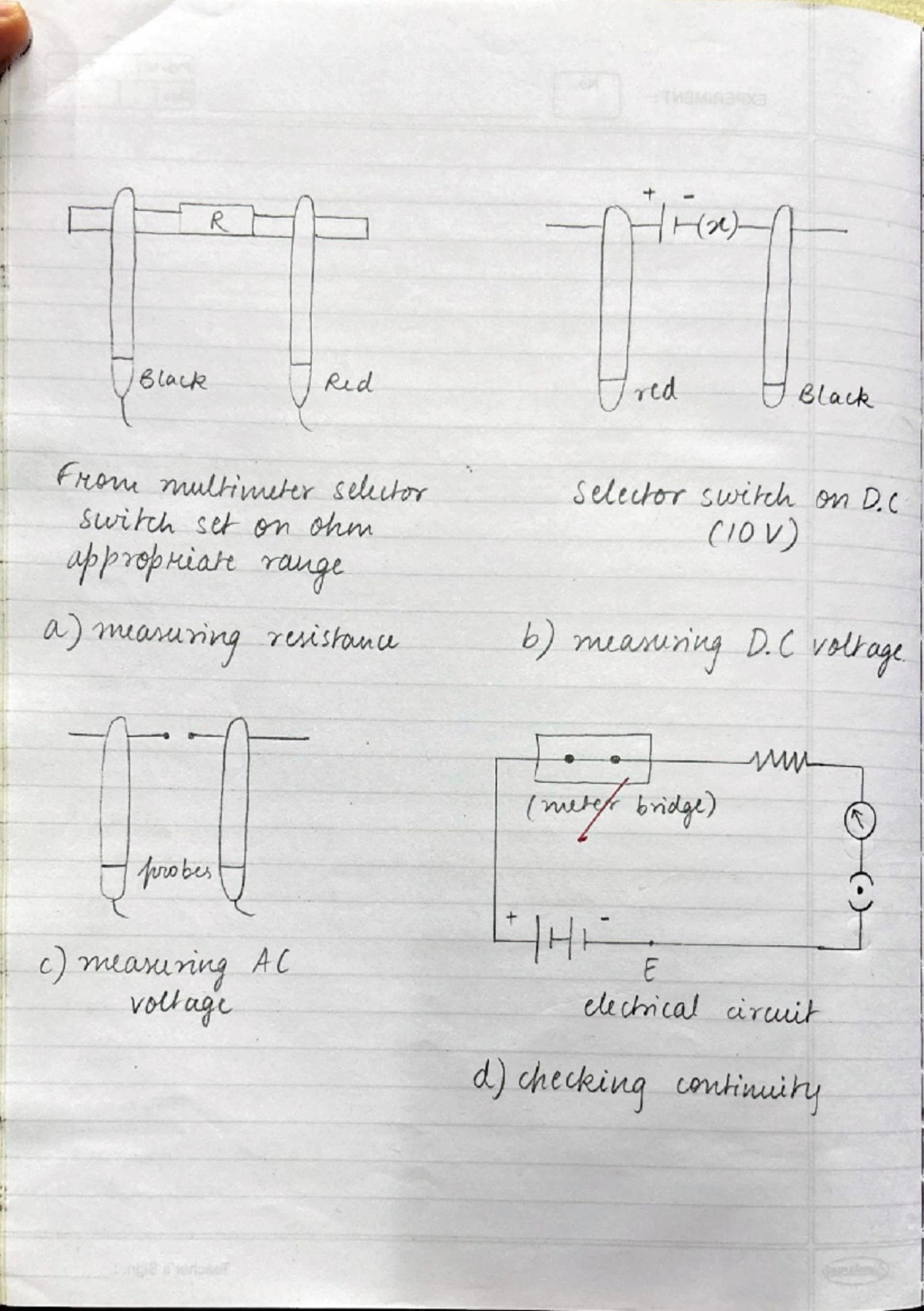 Experiment on Measuring Resistance, Voltage, and Continuity Using Multimeter - Studocu