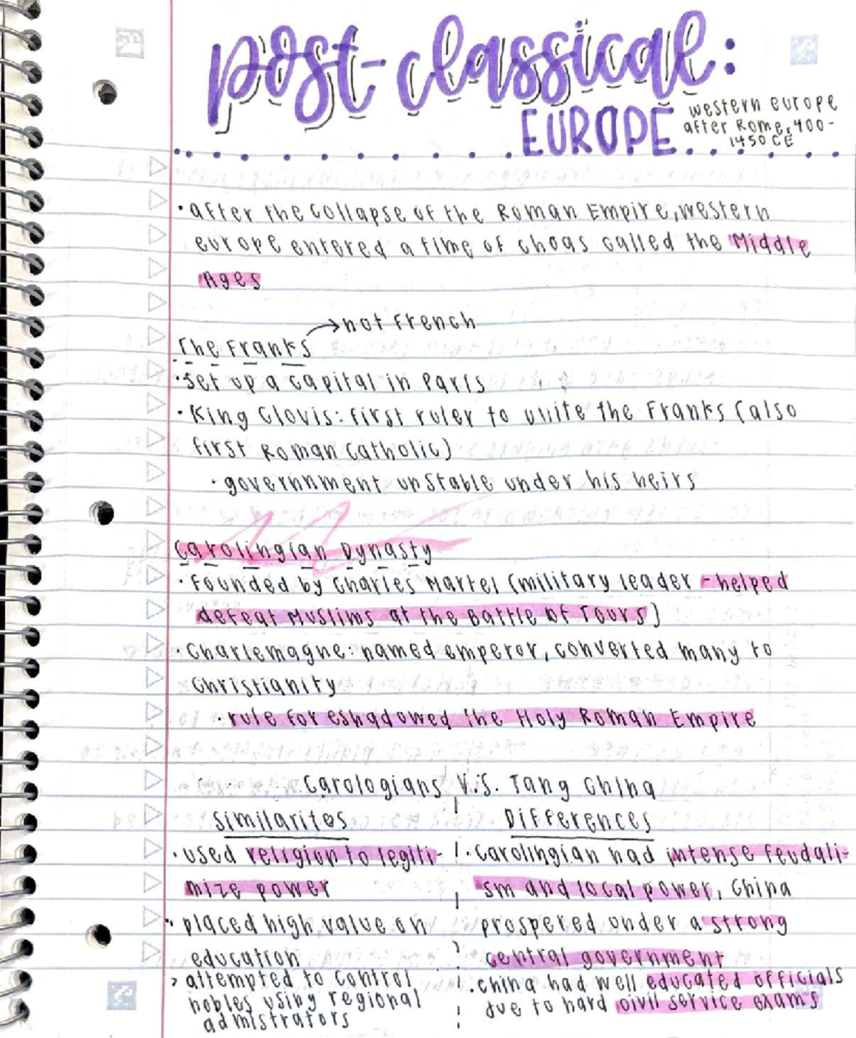 Europe Overview Notes: Post-Classical Era (HIST 101) - Studocu