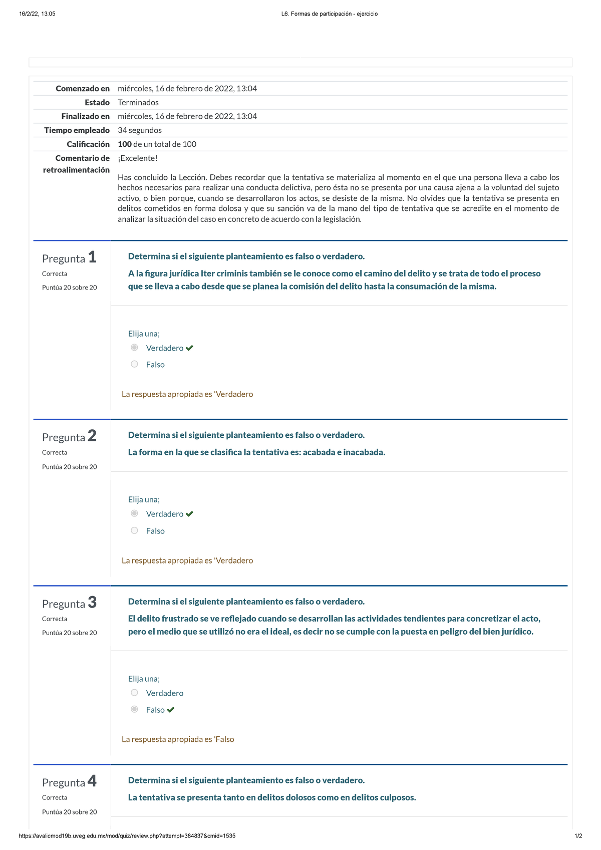 L6. Ejercicio sobre Formas de Participación en Delitos - Studocu