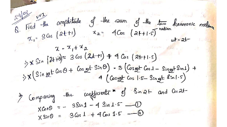 VMS2 - Amplitude and Natural Frequency Analysis in Vibrations - Studocu