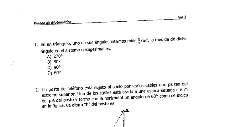 Temario de Examen de Matemática y Lengua Castellana - FILA 1 y FILA 2 ...