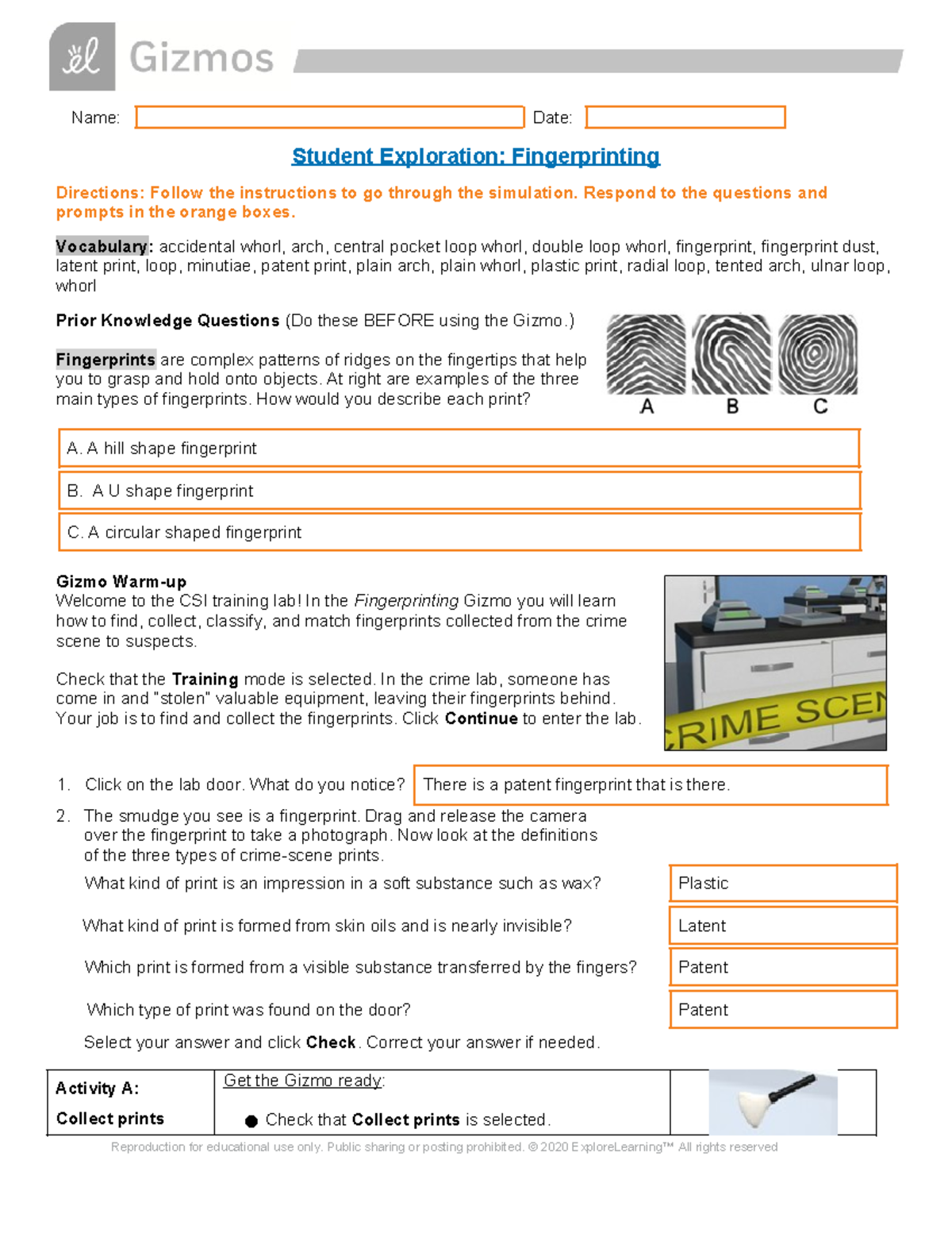 Fingerprinting Gizmo Exploration - CS101 - Eshan Kapoor - 14817276 - Studocu