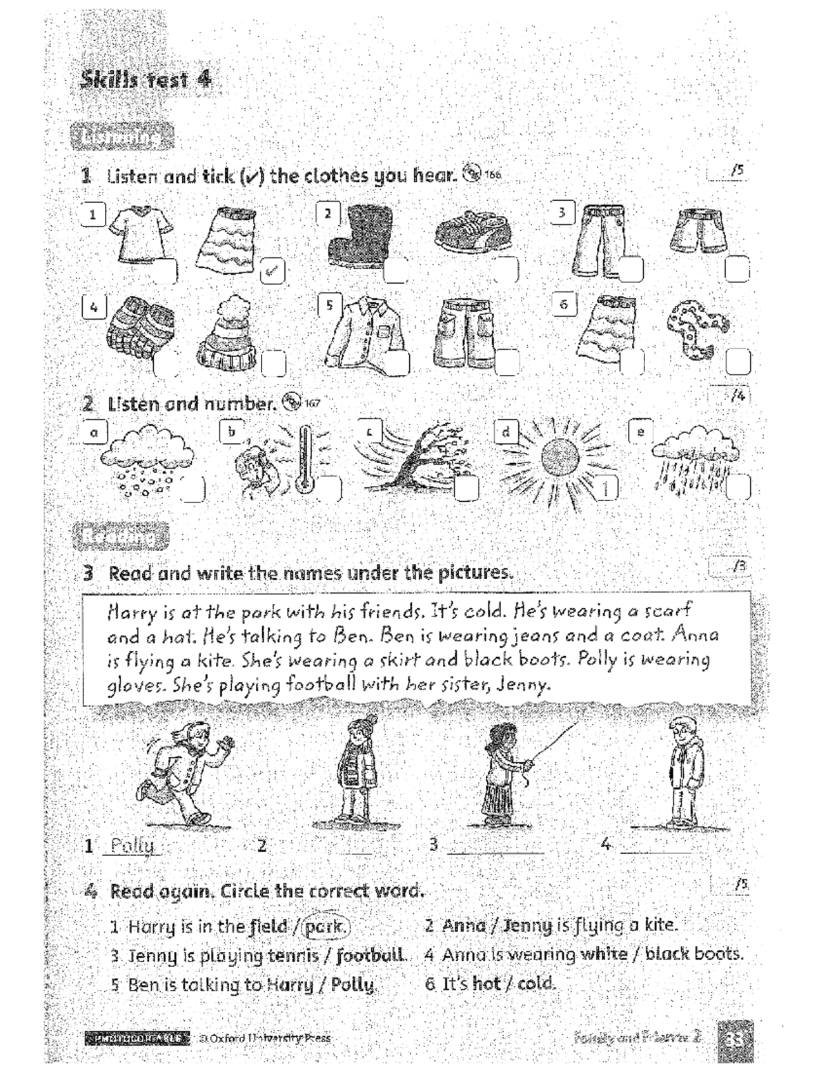 Skills Test 4-5: Reading & Writing Practice Activities - Studocu