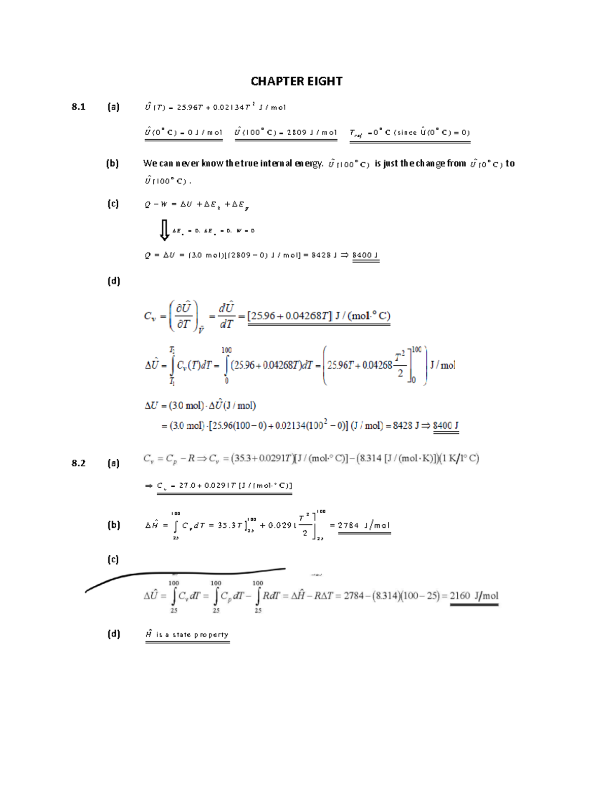 CH 8: Internal Energy and Heat Transfer Concepts in Thermodynamics ...