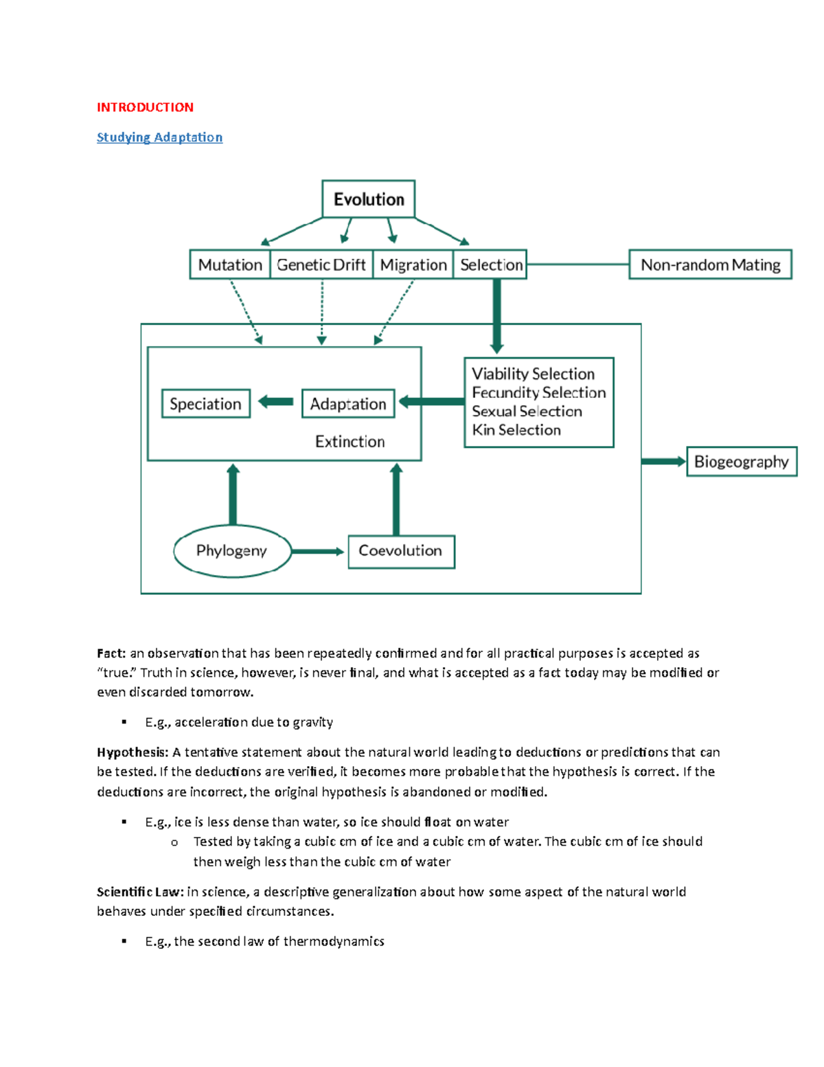 Module 1 - Lecture Notes on Evolutionary Biology and Geology - Studocu