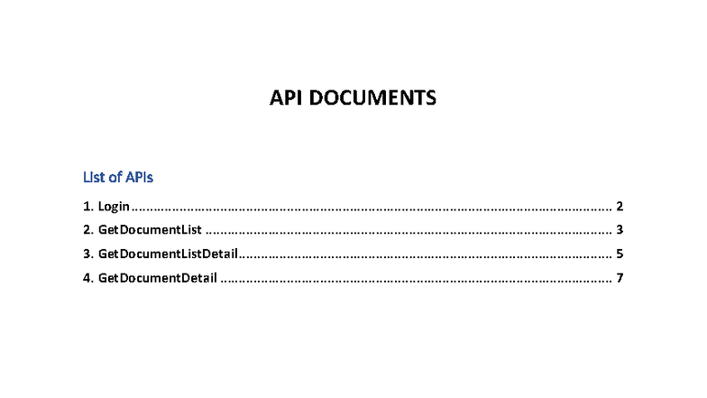 API-Specification: Comprehensive Guide to Login & Document APIs - Studocu