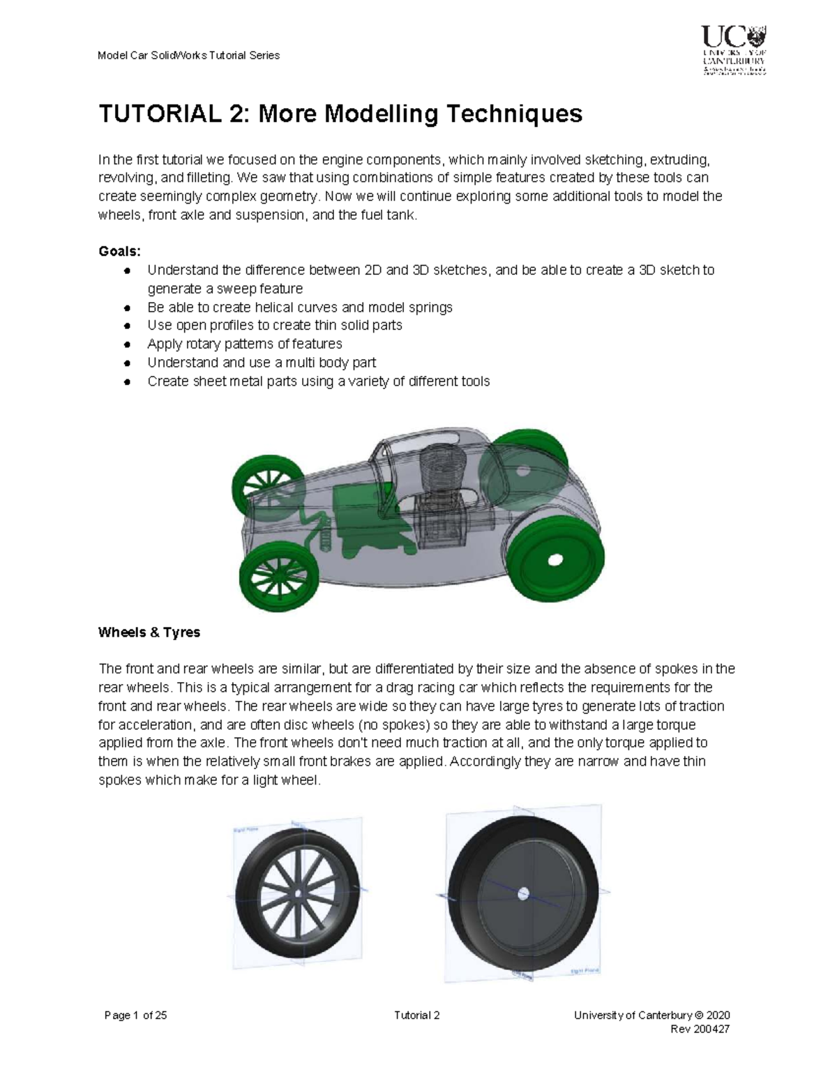 Model Car SolidWorks Tutorial 2: Advanced Modelling Techniques - Studocu
