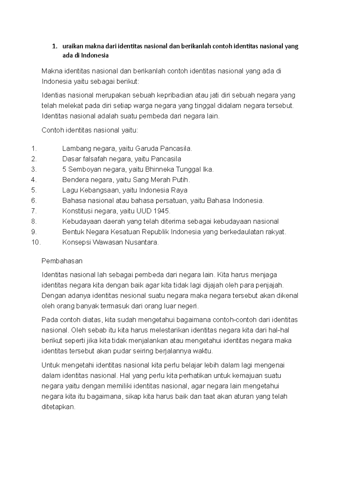 Makna dan Contoh Identitas Nasional Indonesia dalam Kebudayaan - Studocu