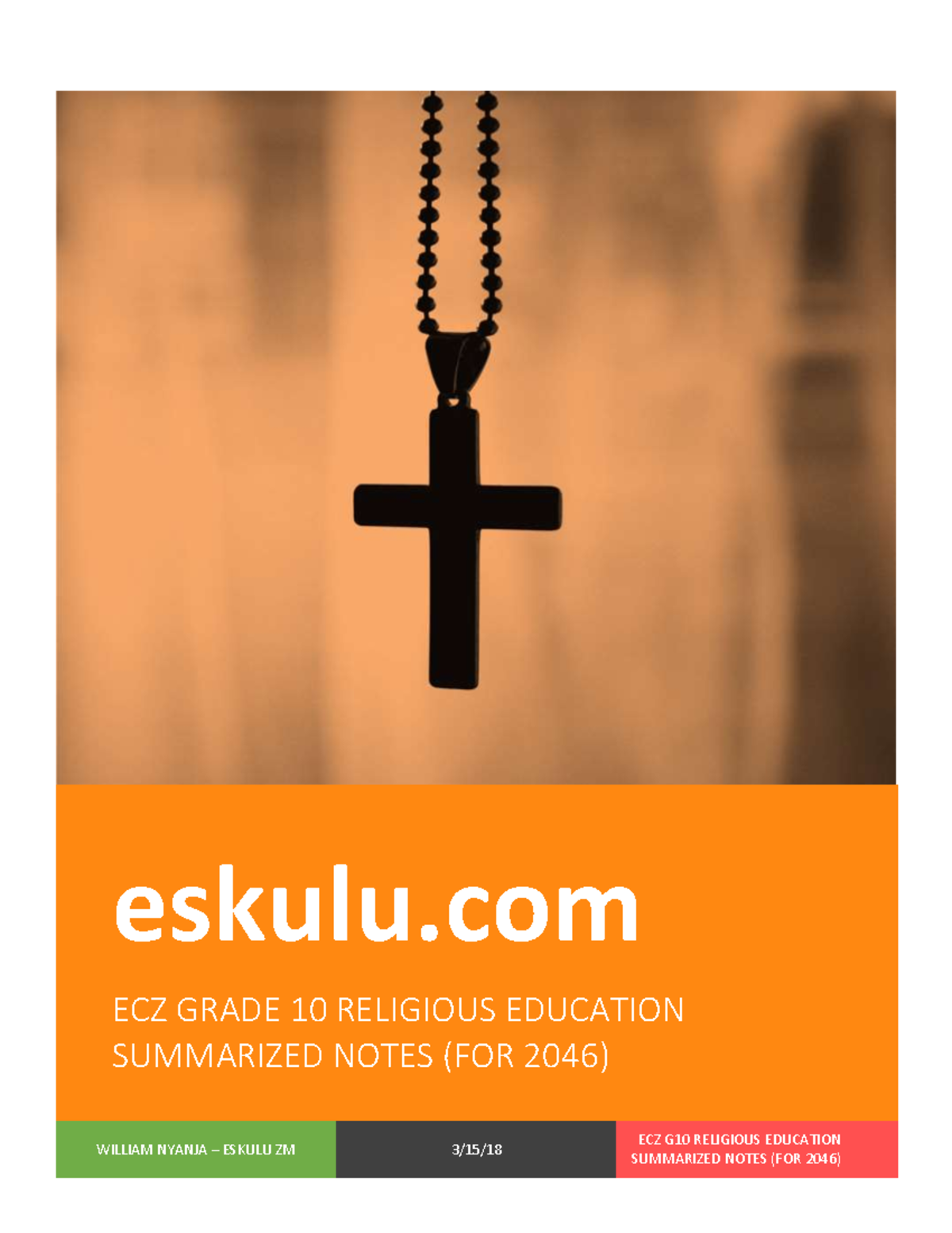 ECZ G10 Religious Education Summary Notes for Exam Preparation (2046 ...