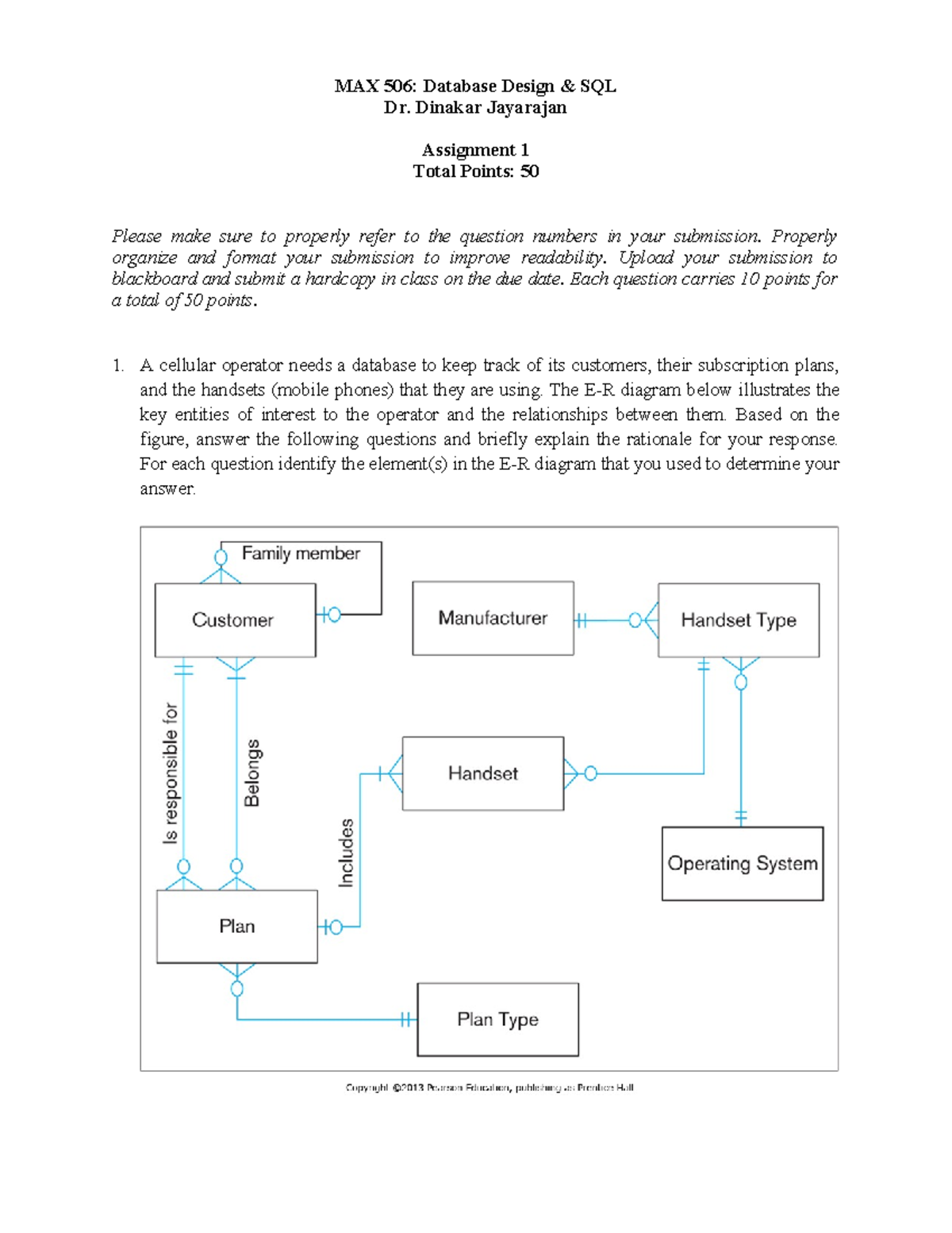 MAX 506: Database Design SQL - Assignment 1 Guidelines and Questions ...