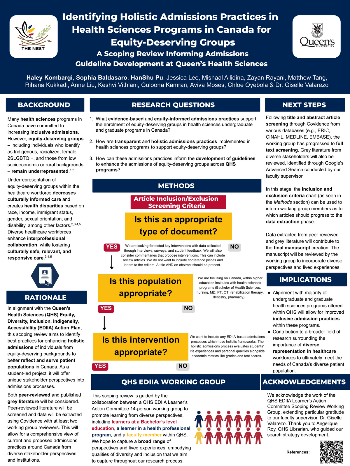 Holistic Admissions Practices in Health Sciences Programs: A Scoping ...