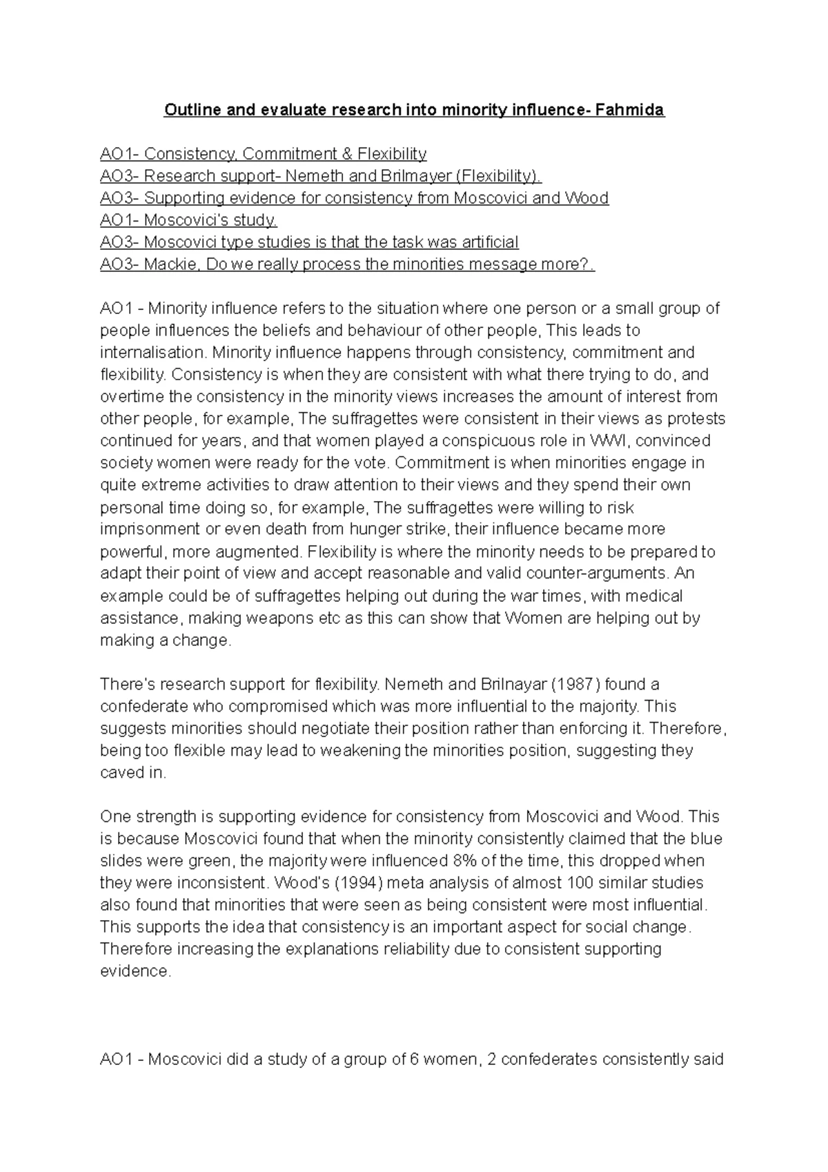 Asch's research into conformity essay - Describe and evaluate Asch’s ...