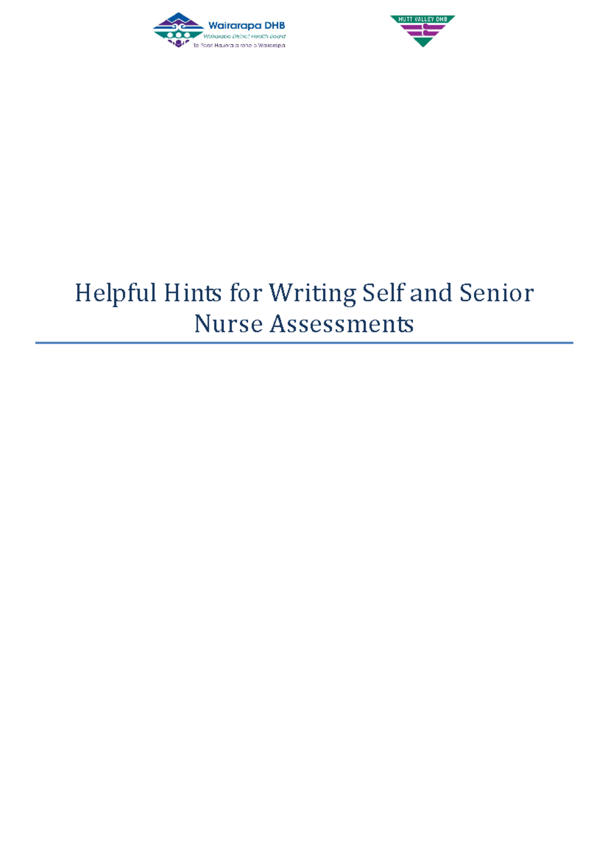 Self and Senior Nurse Assessment Guide: Key Competencies Cheat Sheet ...