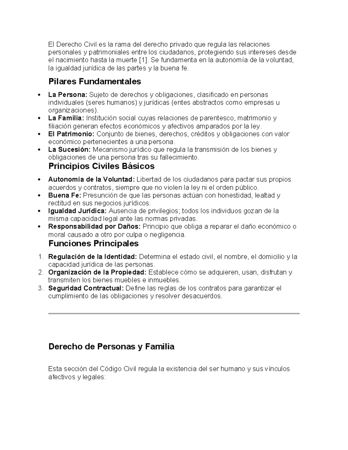 Derecho Civil: Fundamentos y Principios Esenciales - Studocu
