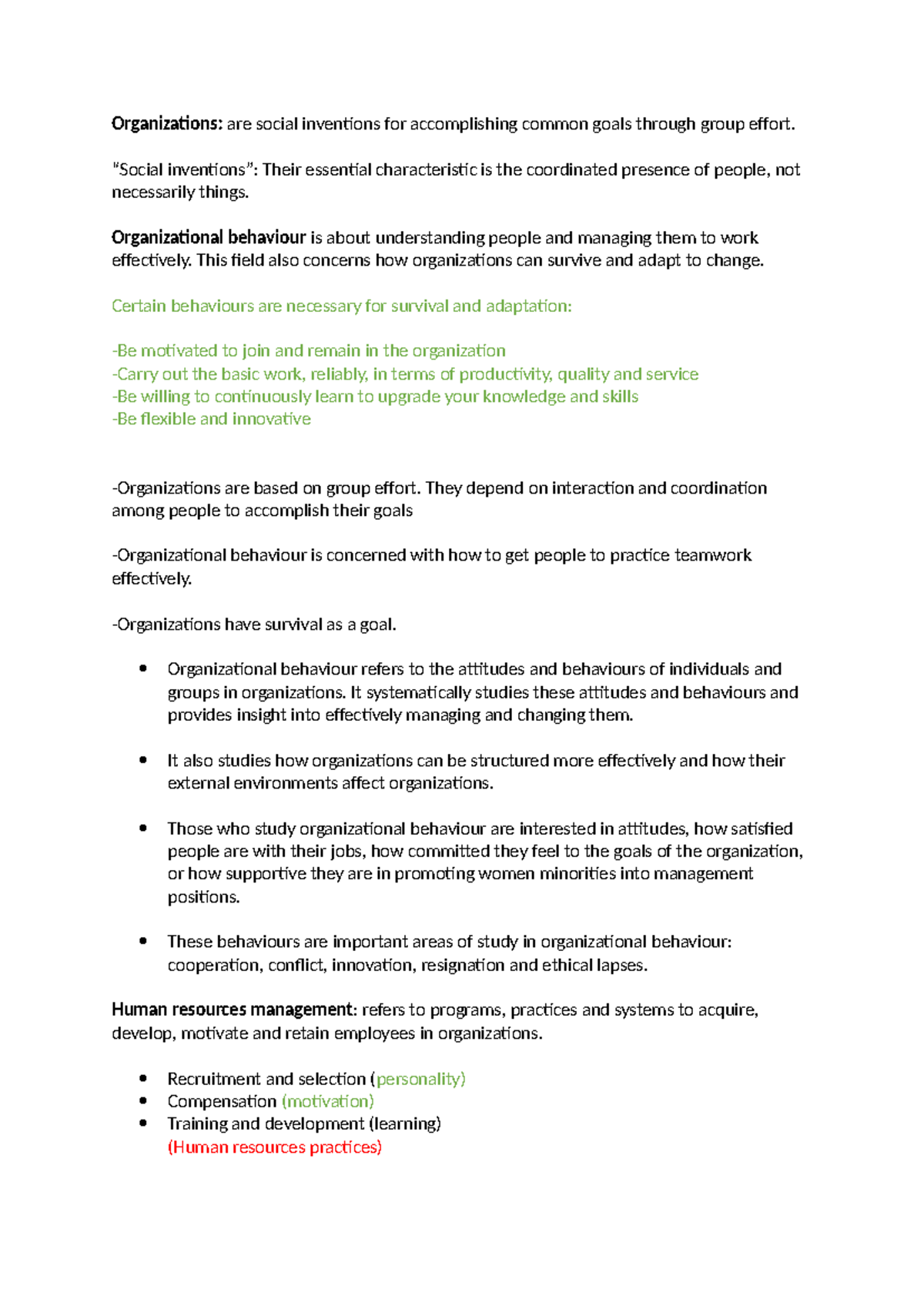 Organizational Behaviour Insights: The Role of Human Capital ...