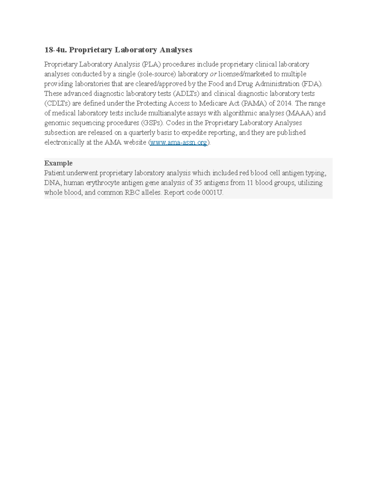 Proprietary Laboratory Analyses Overview and Procedures (PLA) - Studocu