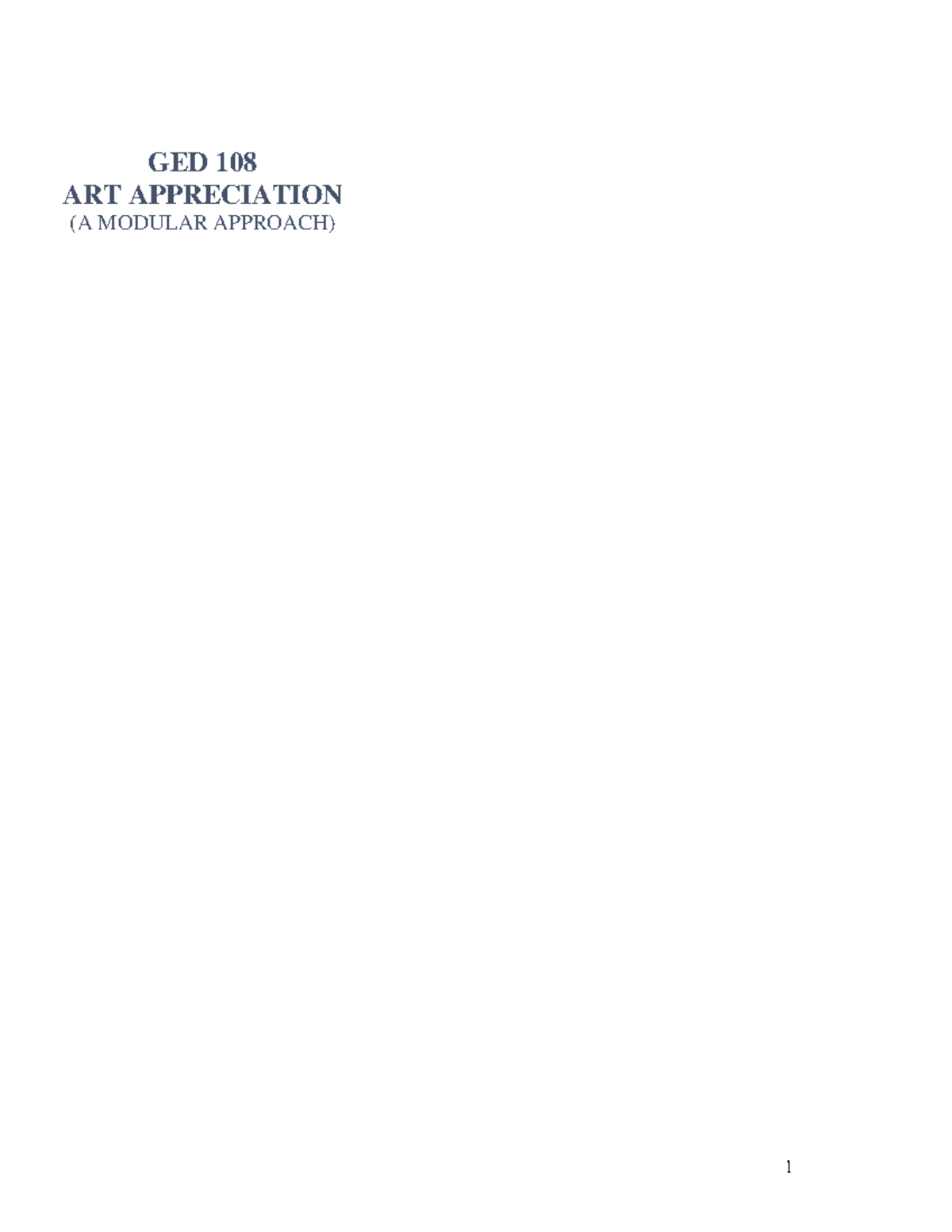 Group Module in GEd 108 - art app lessons - GED 108 ART APPRECIATION (A ...